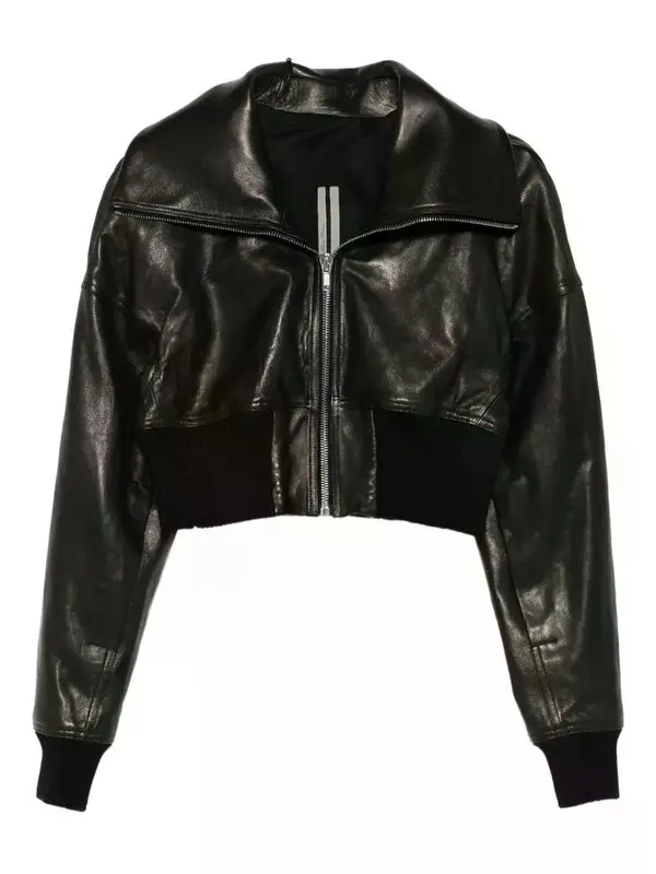 Rick Owens Drop-shoulder Leather Jacket