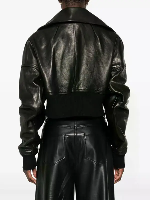 Rick Owens Drop-shoulder Leather Jacket