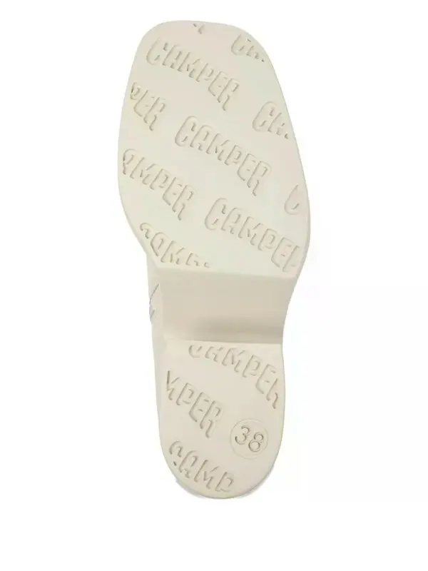 Camper Billie Leather Platform Boots - Neutrals