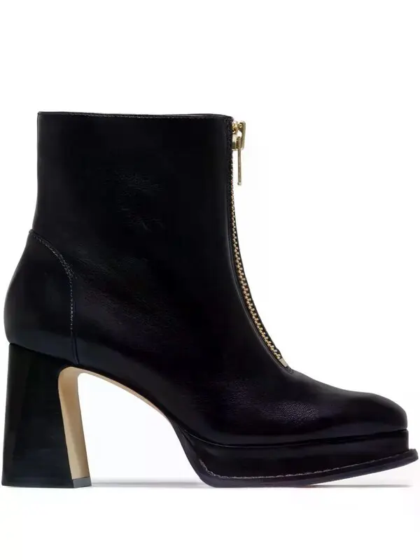 Bernardo 95mm Mafalda Zip-front Platform Boots - Black