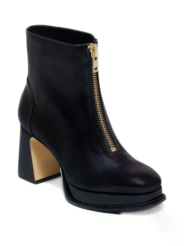 Bernardo 95mm Mafalda Zip-front Platform Boots - Black