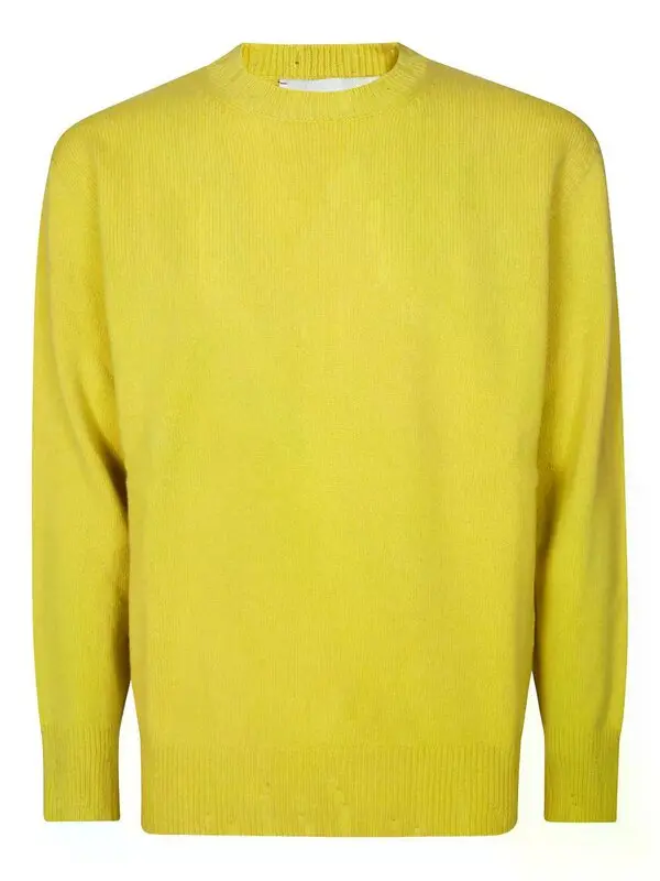 AMARANTO Crew-neck Sweater - Yellow