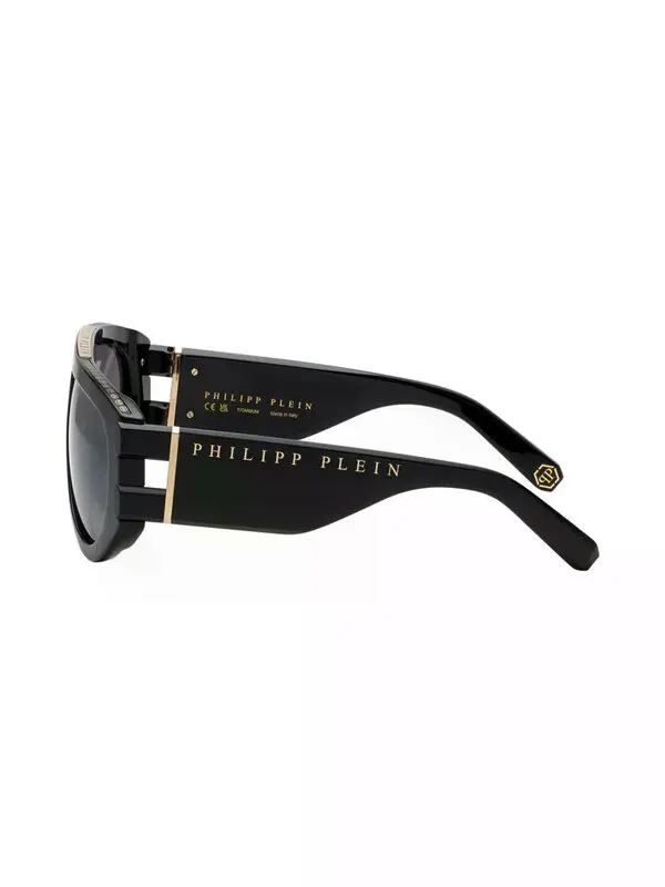 Philipp Plein Eagle Pilot-frame Sunglasses - Black