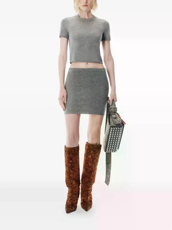 Alexander Wang Ribbed Mini Skirt - Grey