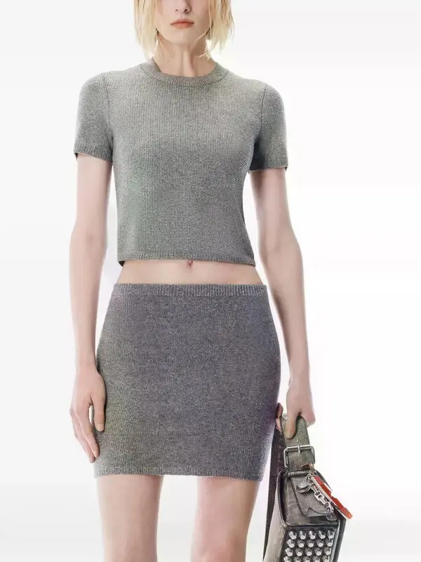 Alexander Wang Ribbed Mini Skirt - Grey