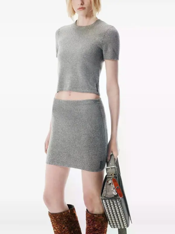 Alexander Wang Ribbed Mini Skirt - Grey