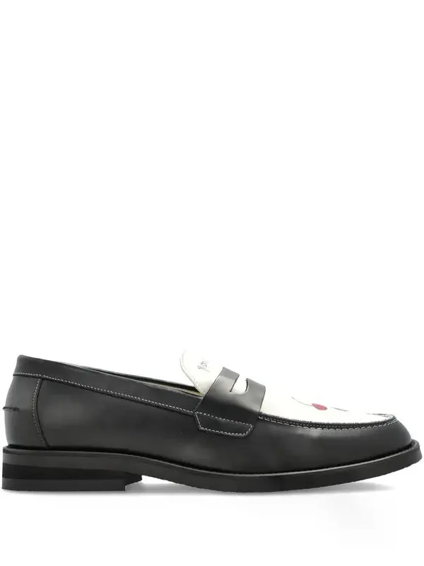 DUKE + DEXTER Wilde Cherry Penny Loafers - Black