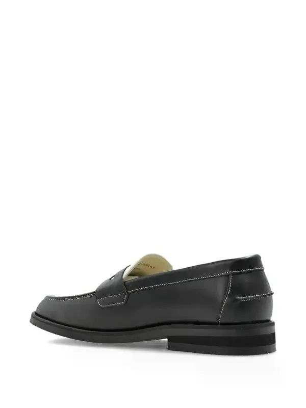 DUKE + DEXTER Wilde Cherry Penny Loafers - Black