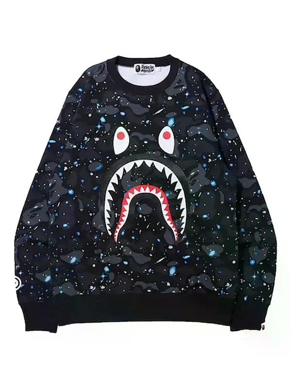 A BATHING APE® Space Camo Shark Crewneck