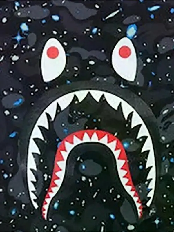 A BATHING APE® Space Camo Shark Crewneck