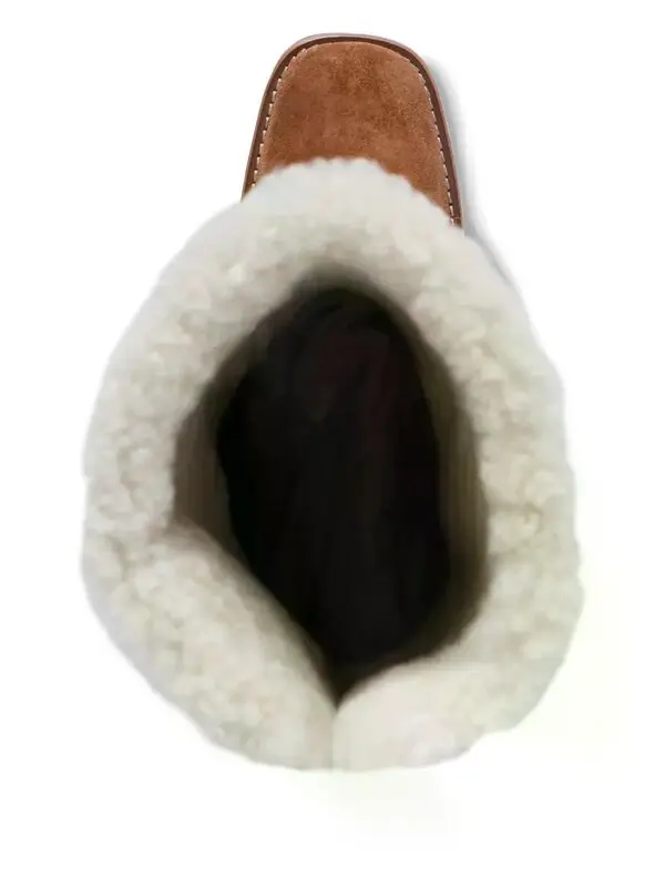 Bernardo 1946 Brix Shearling-cuff Suede Boots - Brown