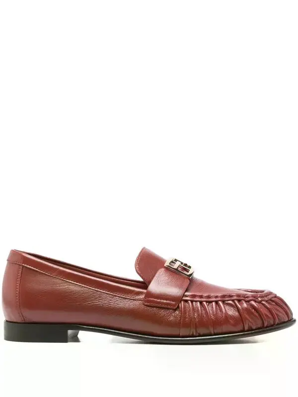 Fendi Baguette Leather Loafers