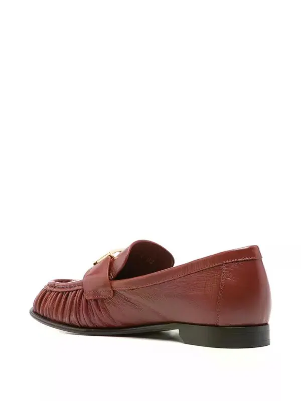 Fendi Baguette Leather Loafers