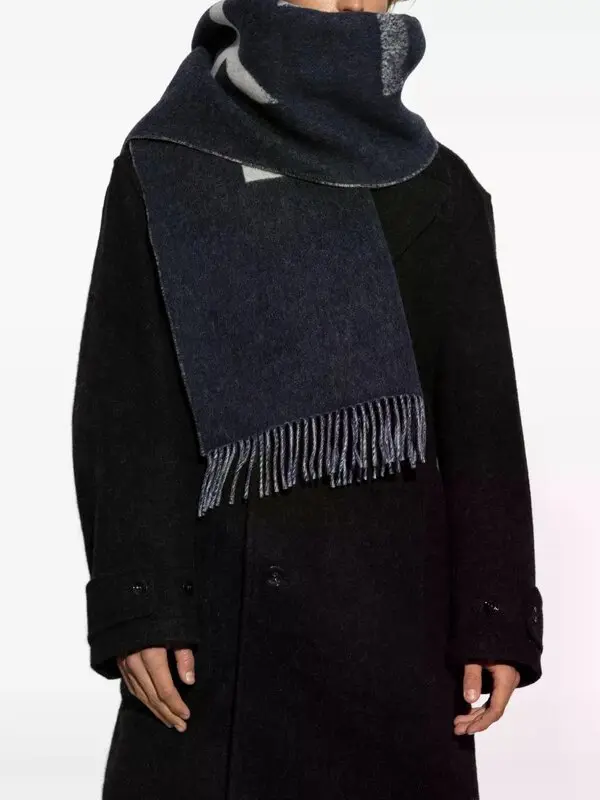 Bally Fringed Logo Scarf