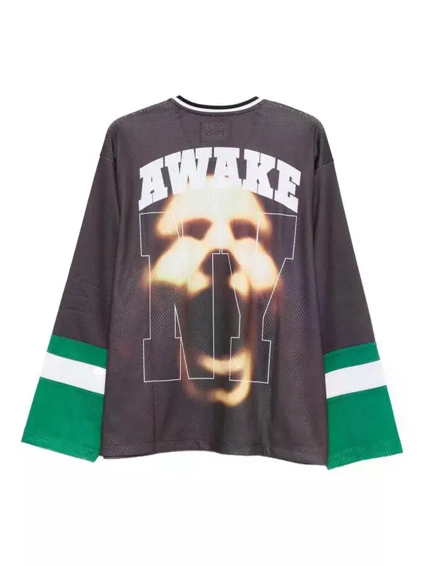 AWAKE NY Graphic Print Long-sleeve T-shirt