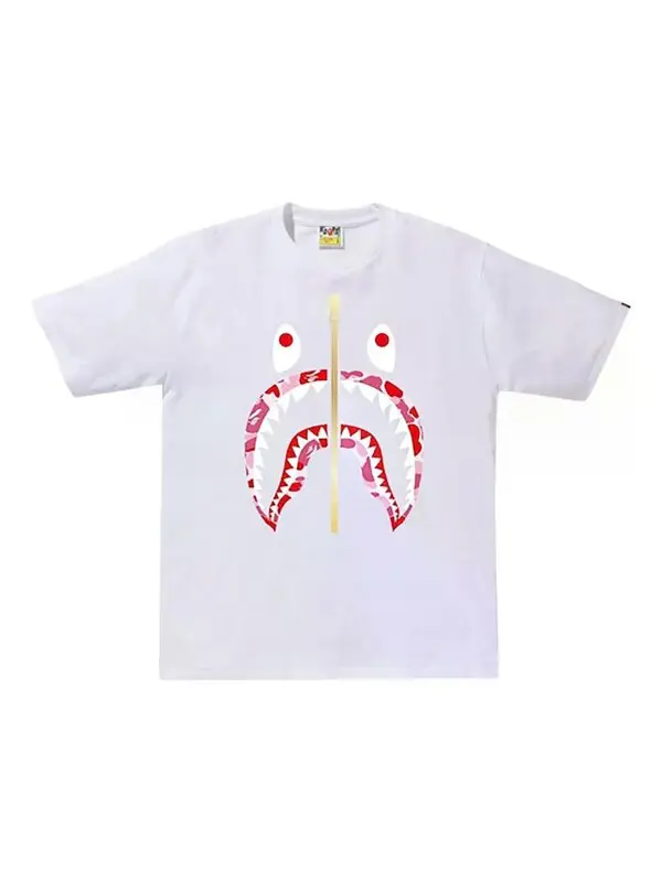 A BATHING APE Zip Shark Short-sleeve T-shirt - White