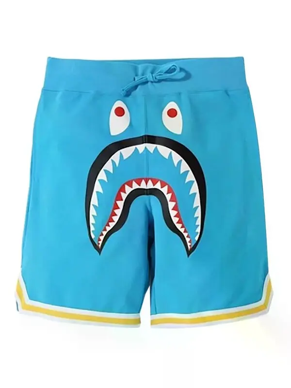 A BATHING APE Shark Basketball Sweatshorts - Blue