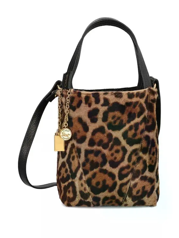 Chloé Leopard-print Shearling Bucket Bag