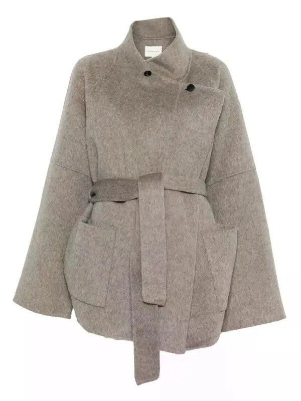 VIKTORIA CHAN Wool Belted Single-breasted Coat