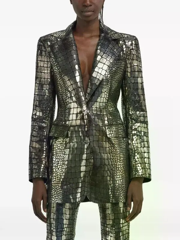 Roberto Cavalli Crocodile-effect Blazer