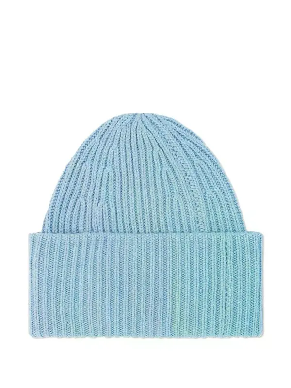 Eric Bompard Ribbed Beanie - Blue
