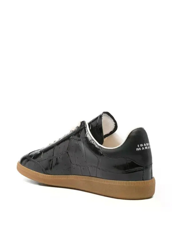 Isabel Marant Étoile Bryce Crocodile-effect Sneakers - Black