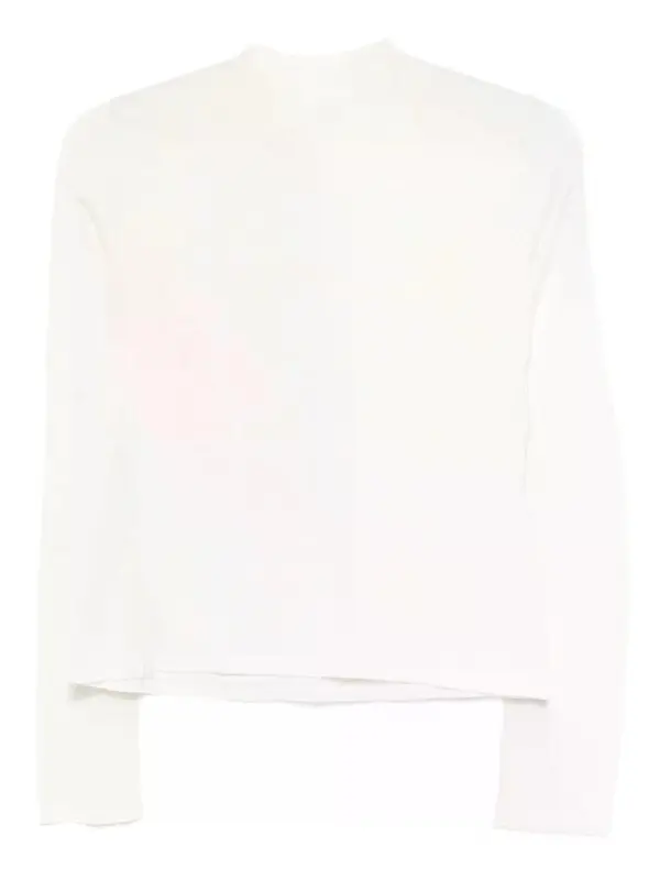 Max Mara Long-sleeve Silk T-shirt - White
