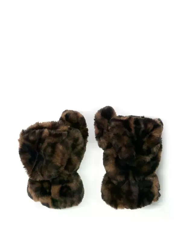Apparis Leopard-motif Mittens