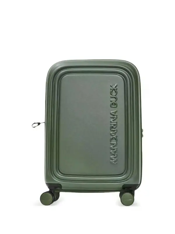 MANDARINA DUCK Logoduck Ribbed Trolley Suitcase - Green