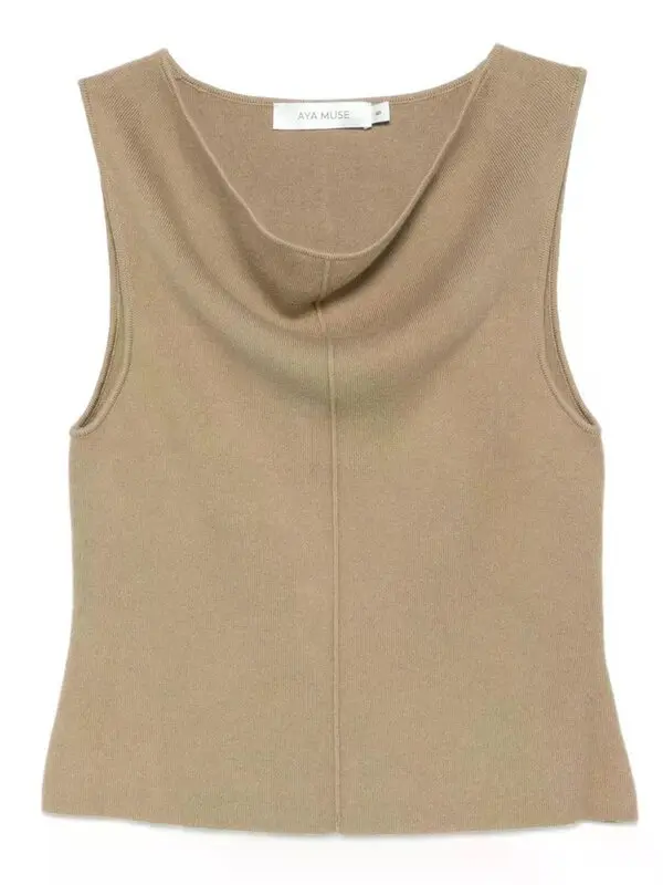 AYA MUSE Cowl-neck Tank Top