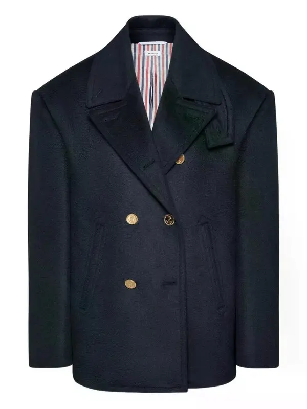 Thom Browne Cashmere Peacoat - Blue