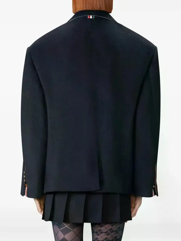 Thom Browne Cashmere Peacoat - Blue