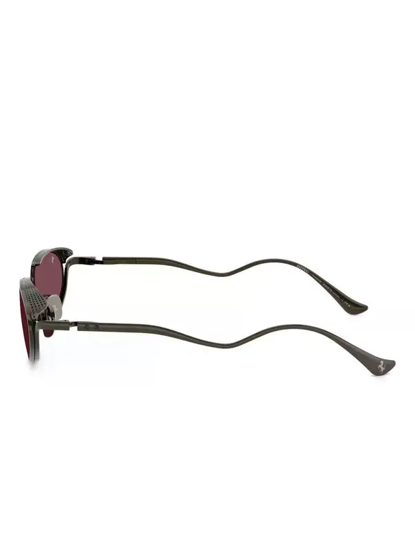 FERRARI Oval-frame Asymmetric Sunglasses