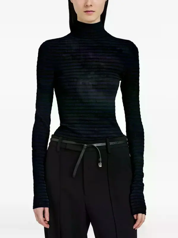 Proenza Schouler Didi Striped Velvet Top