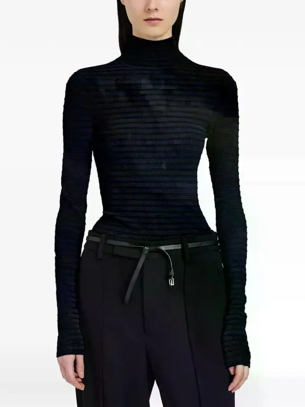 Proenza Schouler Didi Striped Velvet Top - Blue