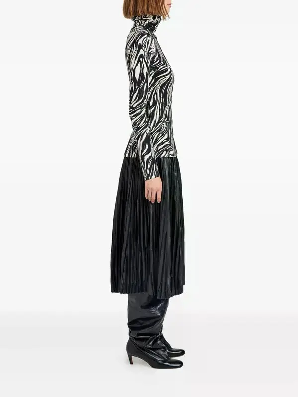 Proenza Schouler White Label Marble-print Top - Black