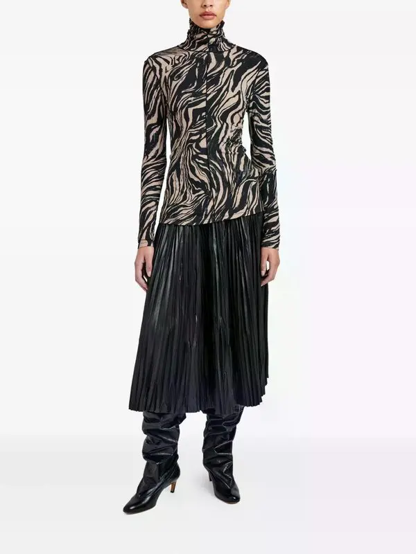 Proenza Schouler White Label Audrey Marble-print Top - Neutrals