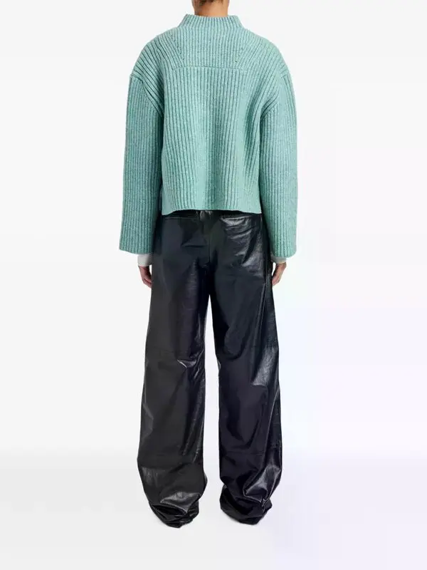 Proenza Schouler White Label Meron Ribbed Sweater - Green