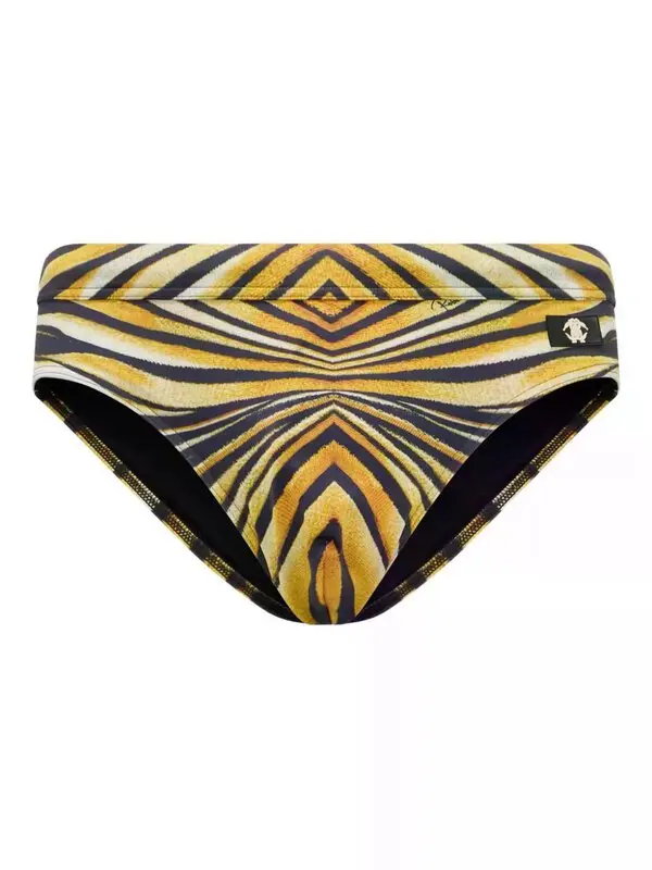 Roberto Cavalli Print Sea Swim Trunks - Black