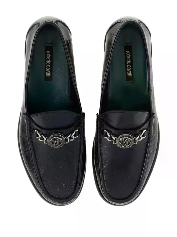 Roberto Cavalli Chain-embellished Loafers