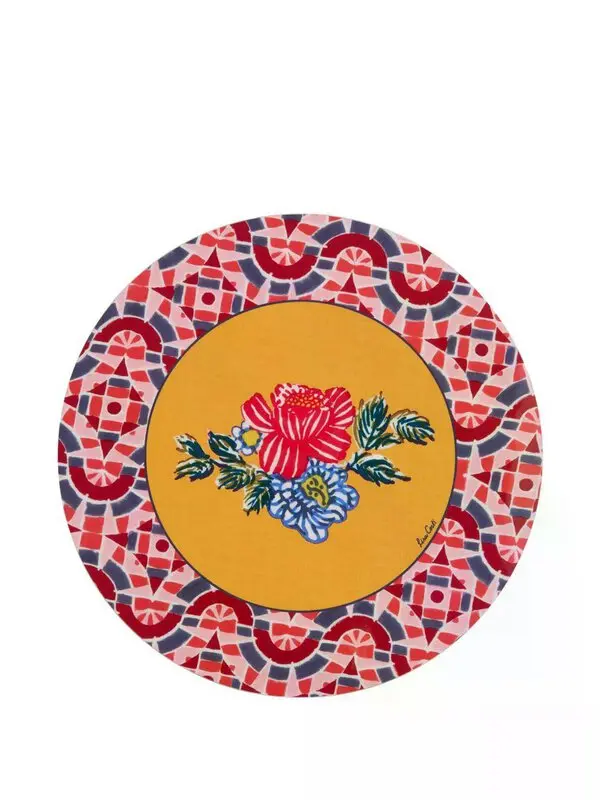 LISA CORTI Floral-print Placemat - Red