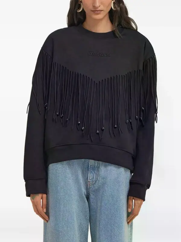 Roberto Cavalli Fringe Embellished Sweatshirt