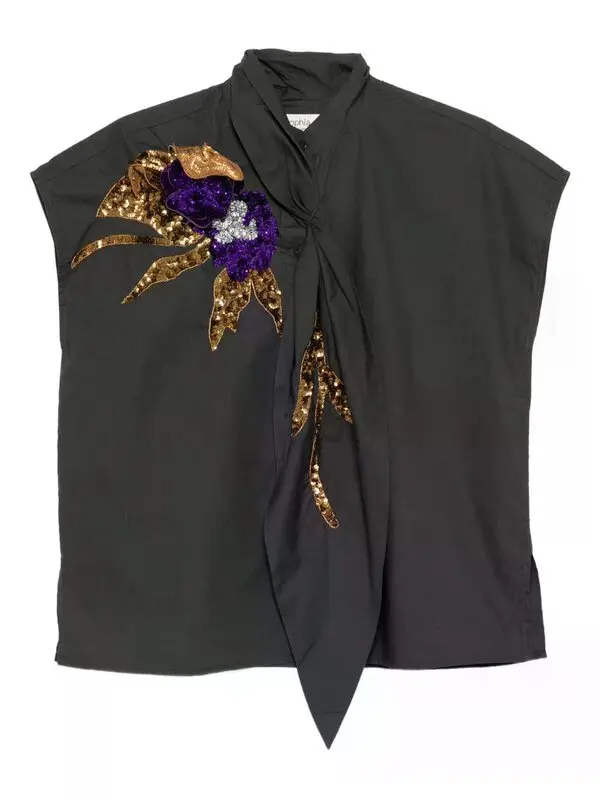PSOPHIA Sequin-embellished Blouse