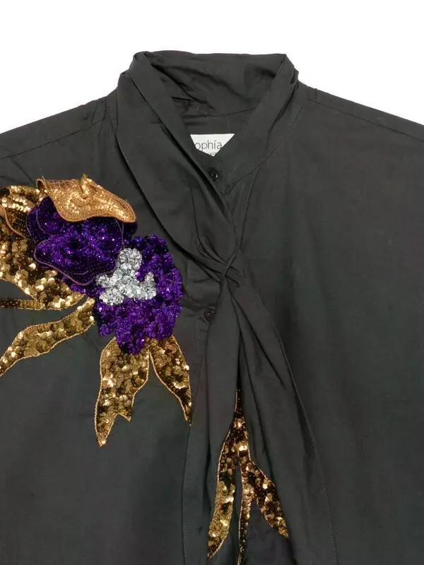 PSOPHIA Sequin-embellished Blouse