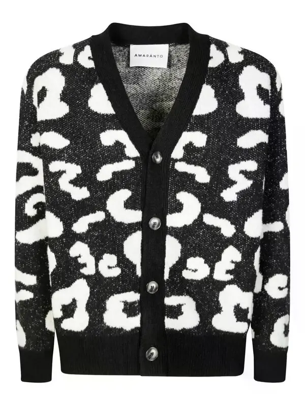 AMARÁNTO Wool Blend Cardigan - Black