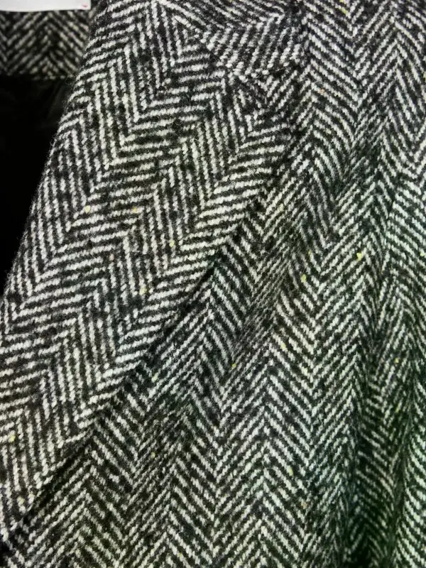 AMARANTO Herringbone-pattern Coat
