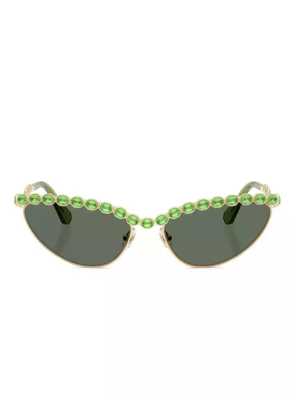 SWAROVSKI Embellished Cat-eye Sunglasses - Gold