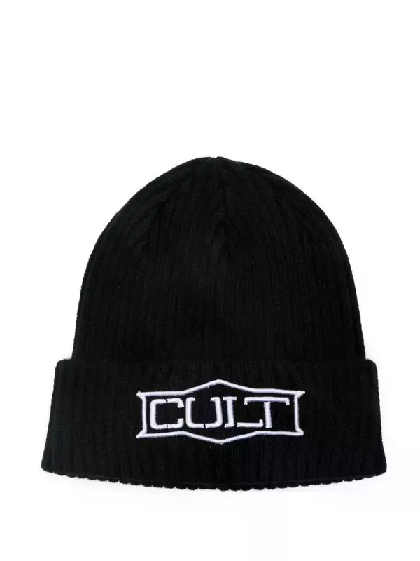 CULT Logo-embroidered Beanie - Black