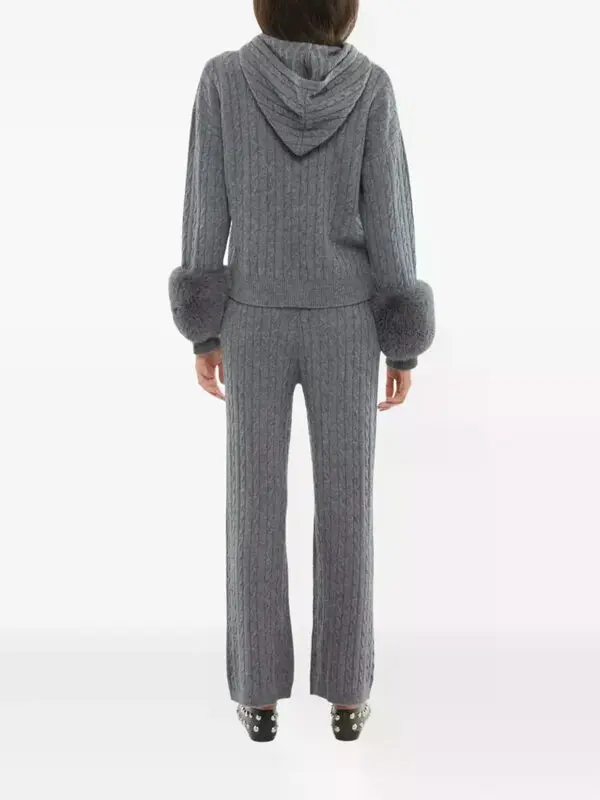 IZAAK AZANEI Cable-knit Zip-up Cardigan
