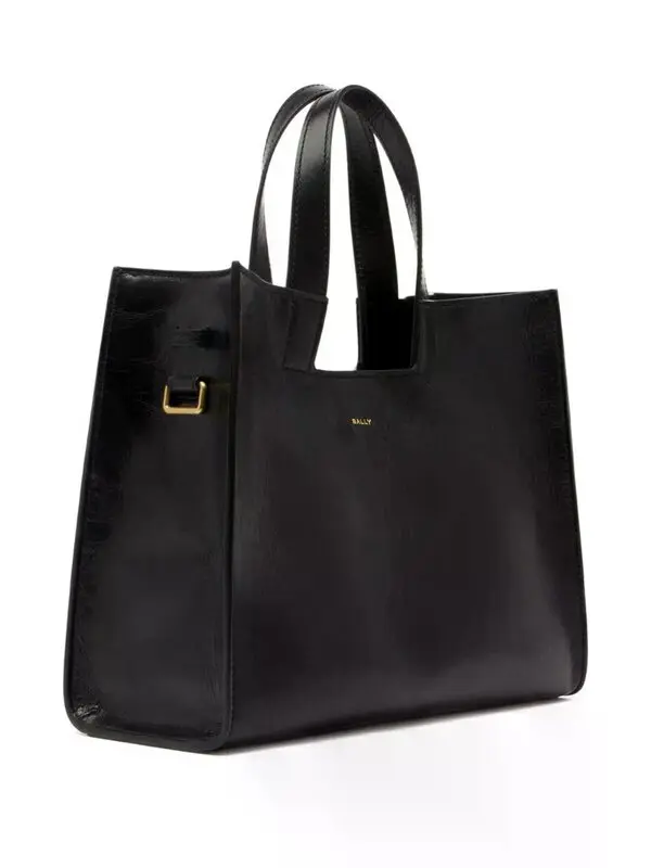 Bally Leather Tote Bag With Logo Detail